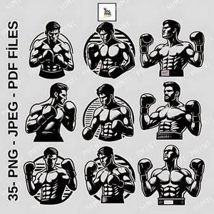 Printable Boxing Drawing Pack Boxing Drawing Set Boxing Day Boxing ...
