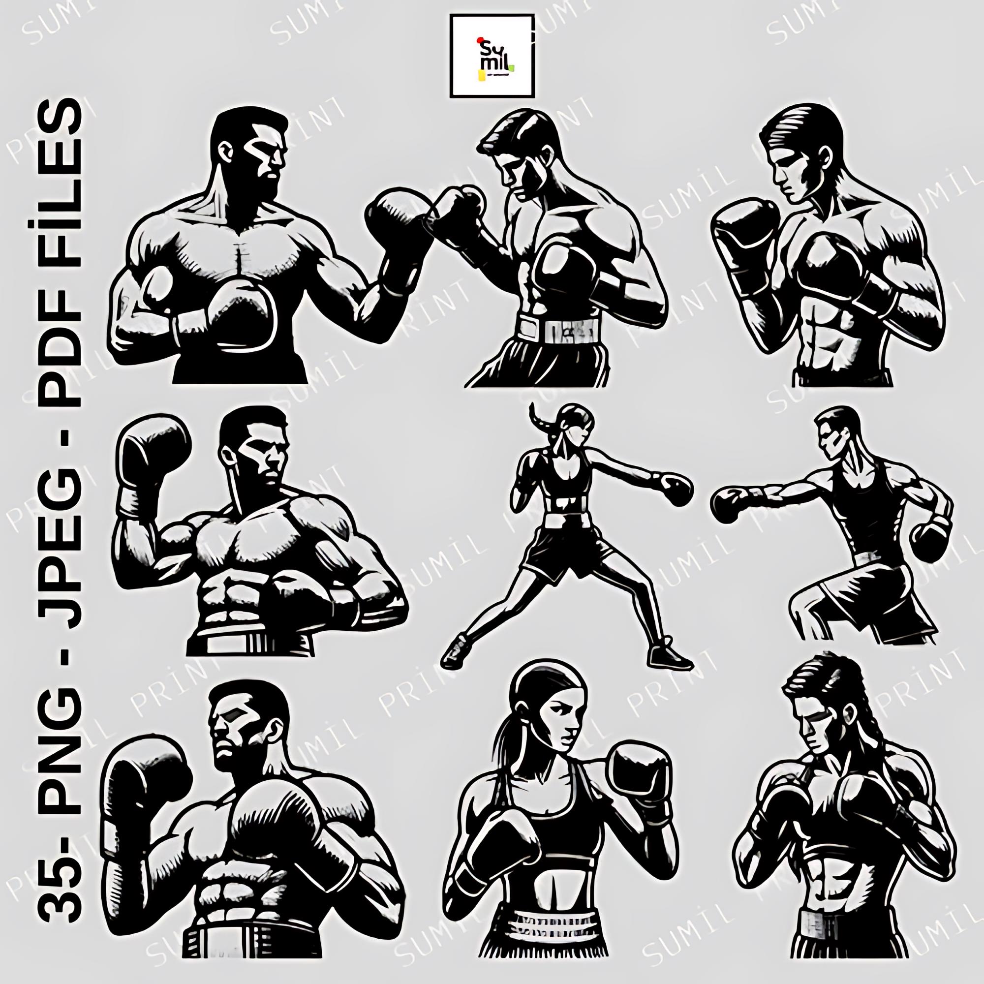 Printable Boxing Drawing Pack Boxing Drawing Set Boxing Day Boxing ...