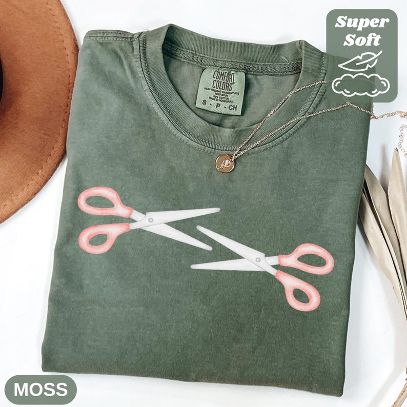 Comfort Colors® Sapphic Scissors Y2K Shirt Subtle Lesbian Shirt Scissor ...