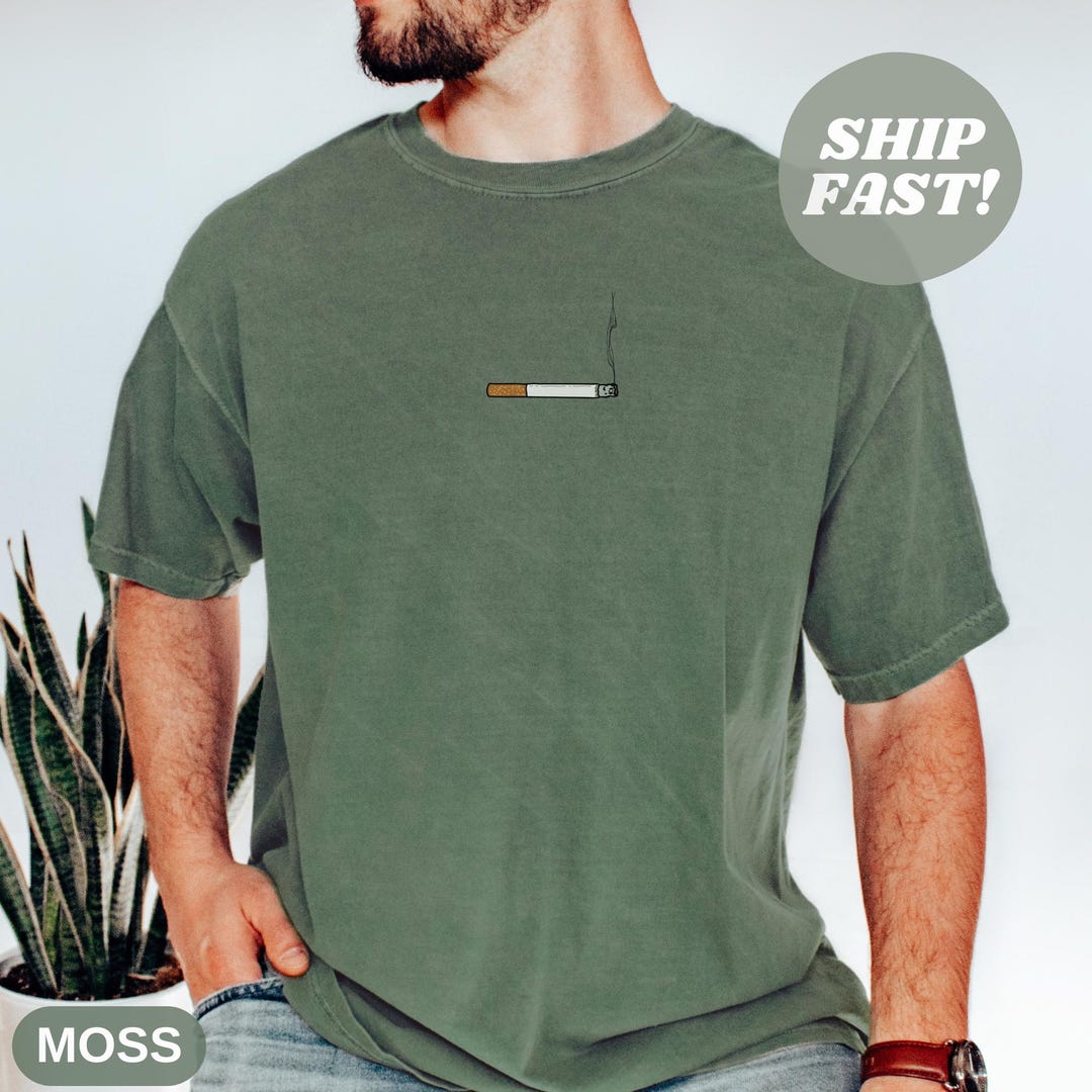 Comfort Colors® Minimal Cigarette Shirt, Cigarette Lover Tee , Vintage ...