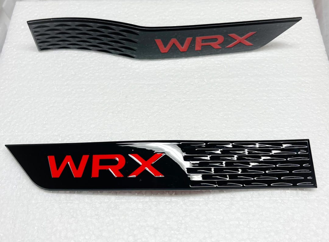 Subaru 2015-2021 WRX Fender Badge Emblem Gloss Black/white/red ...