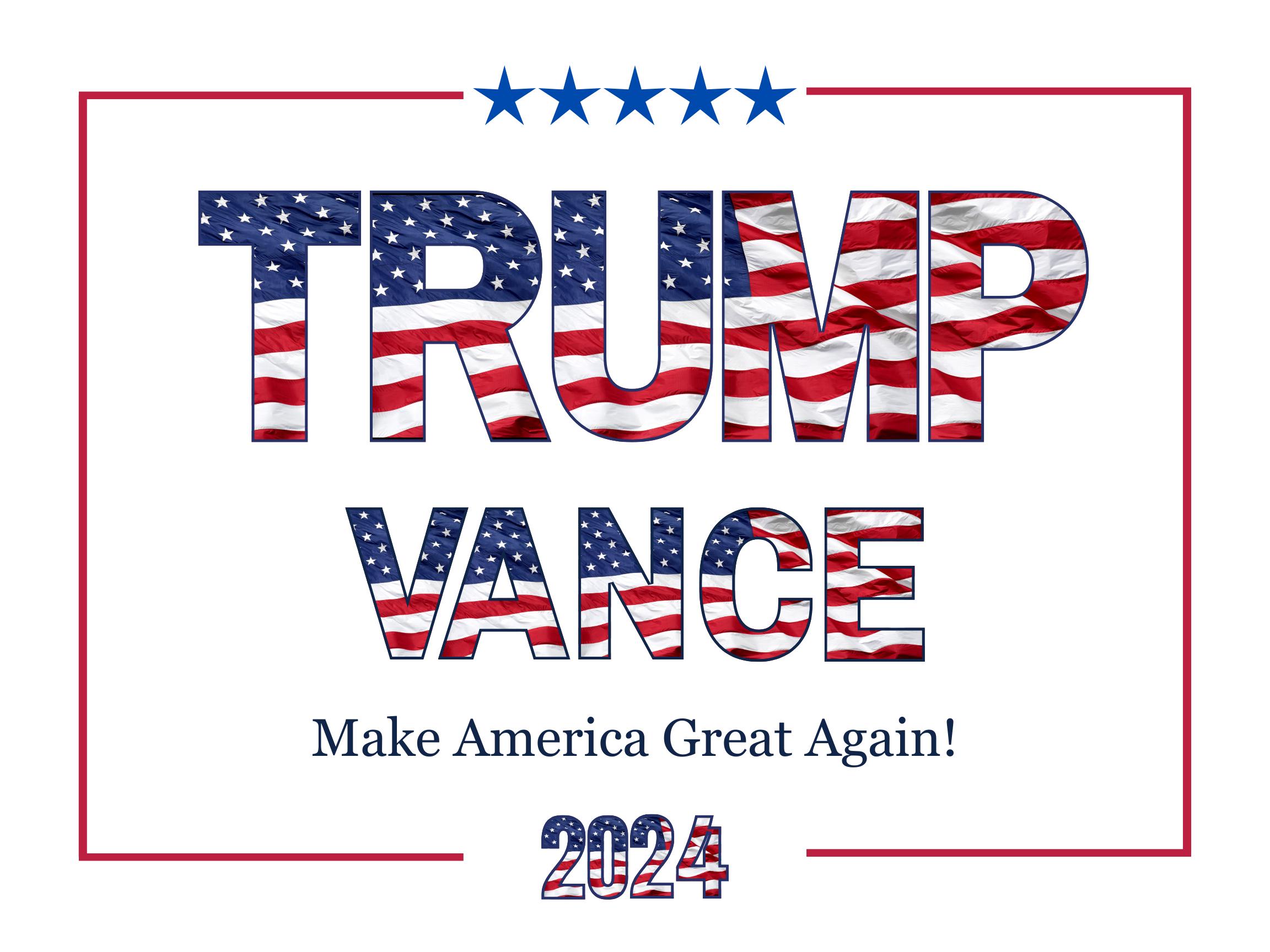 Trump Vance 2024 Svg/png/pdf Bundle Digital Design for Lawn Signs ...