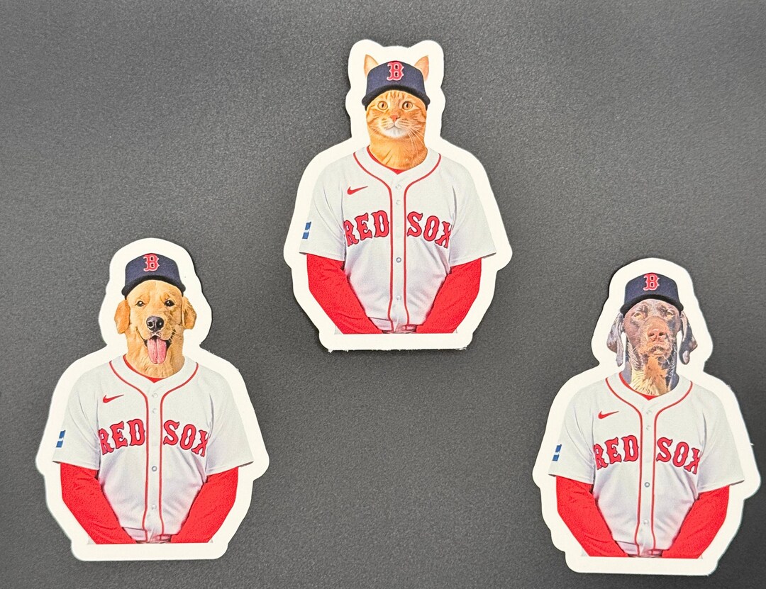 Custom Boston Red Sox Stickers Custom Sox Stickers Pet Portrait Decals ...