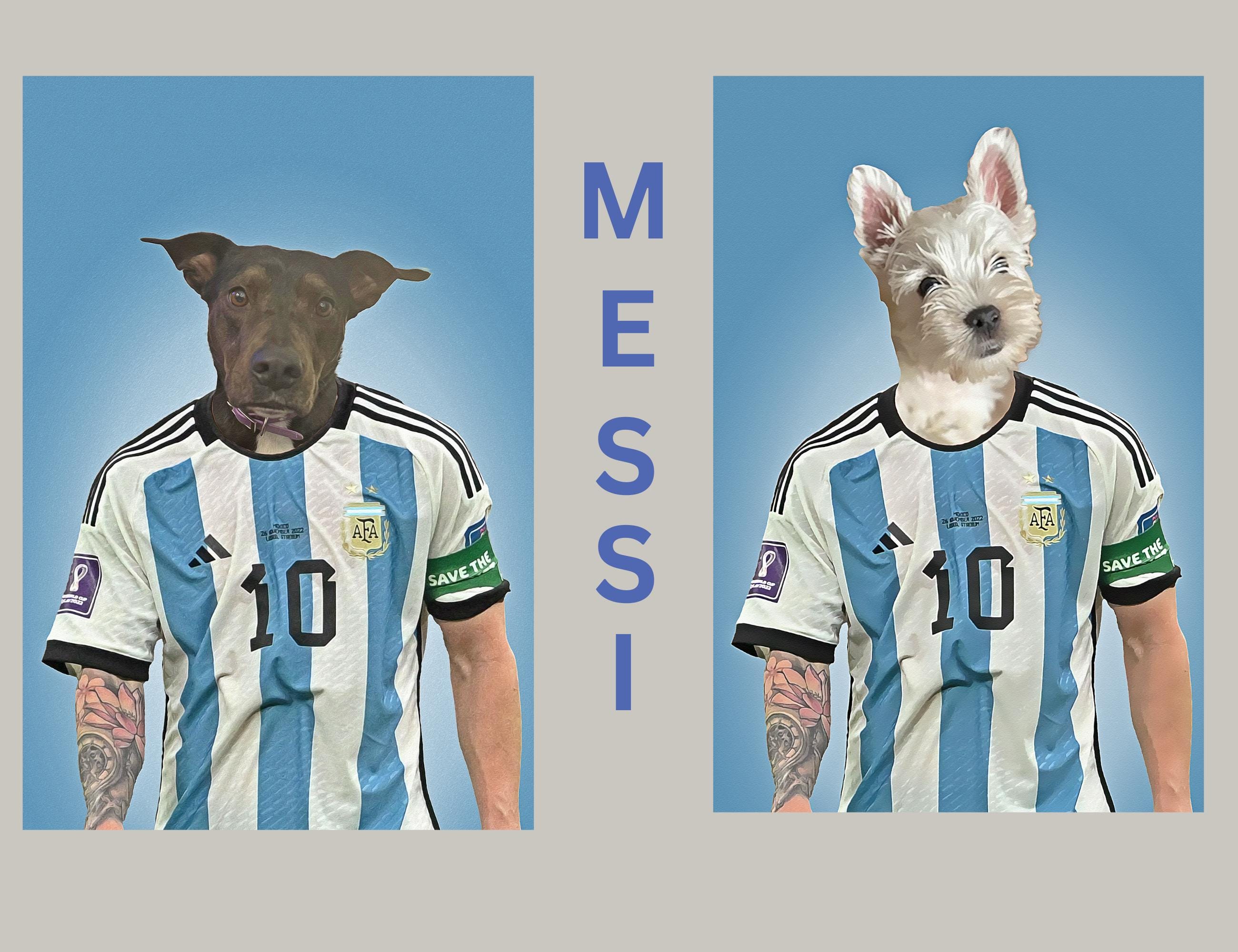 Custom Lionel Messi Pet Portrait Custom Dog Portrait Custom Cat ...
