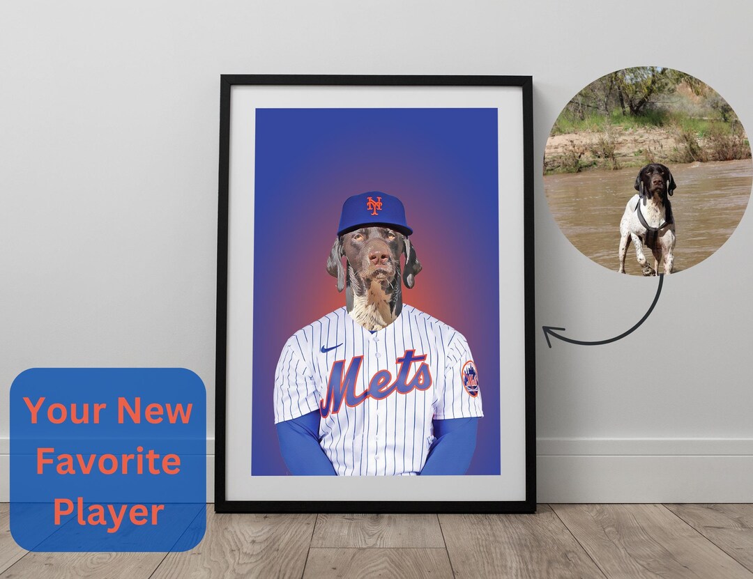 Custom New York Mets Portrait Custom NY Mets Portrait Pet Portrait ...