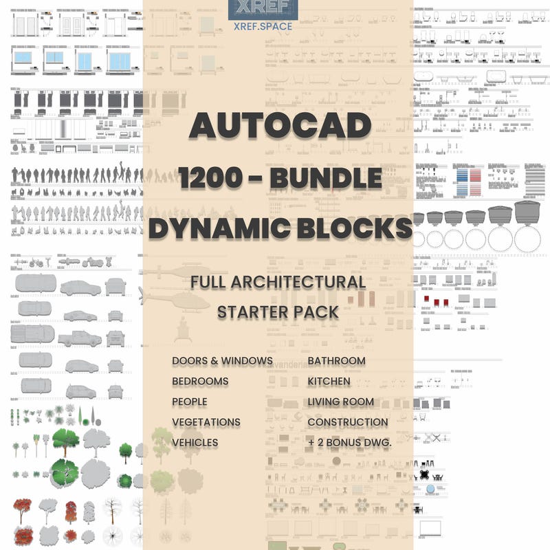 Architectural Block in Autocad - Etsy