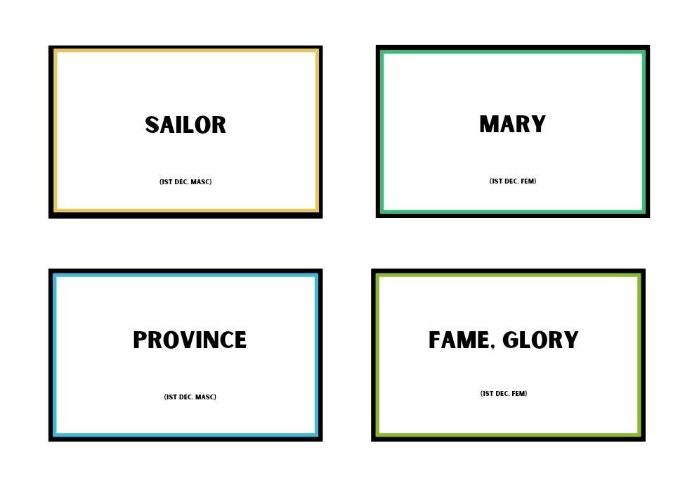 LATIN FLASHCARDS - CHALLENGE B - 1st Semester (weeks 1-15) - Henle ...