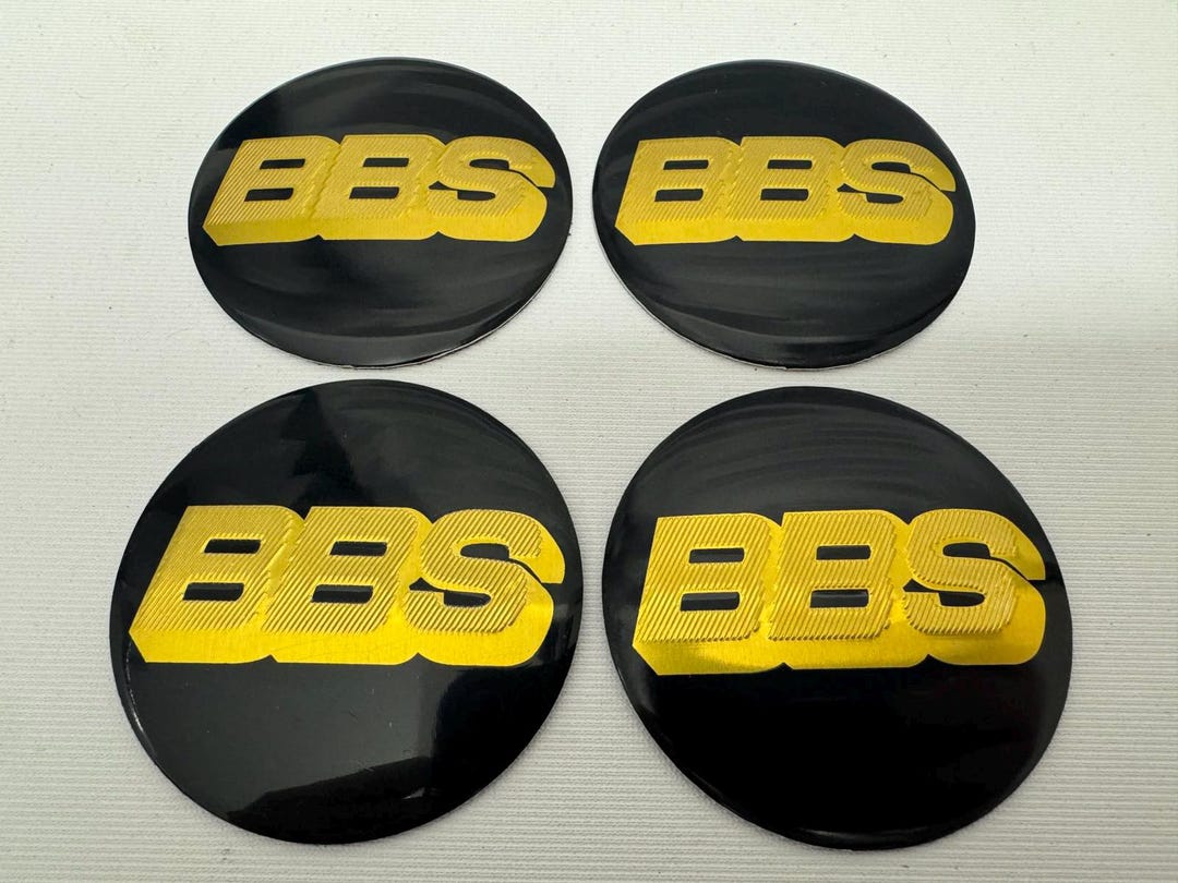 4pcs (set) BBS Stickers for Wheel Center Hub Caps Black/gold Multiple ...