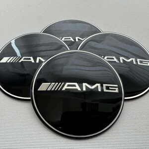 Set of 4 Full Black 65mm (2.56 Inch) Wheel Center Hub Cap Stickers for ...