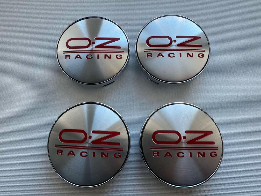 4pcs (set) OZ Racing 60mm - 2.36 Inch Wheel Center Hub Caps Silver/red ...