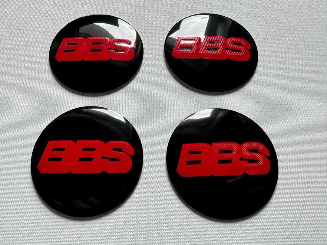 4pcs (set) 56mm-2,20 Inch BBS Stickers for Wheel Center Hub Caps Black ...