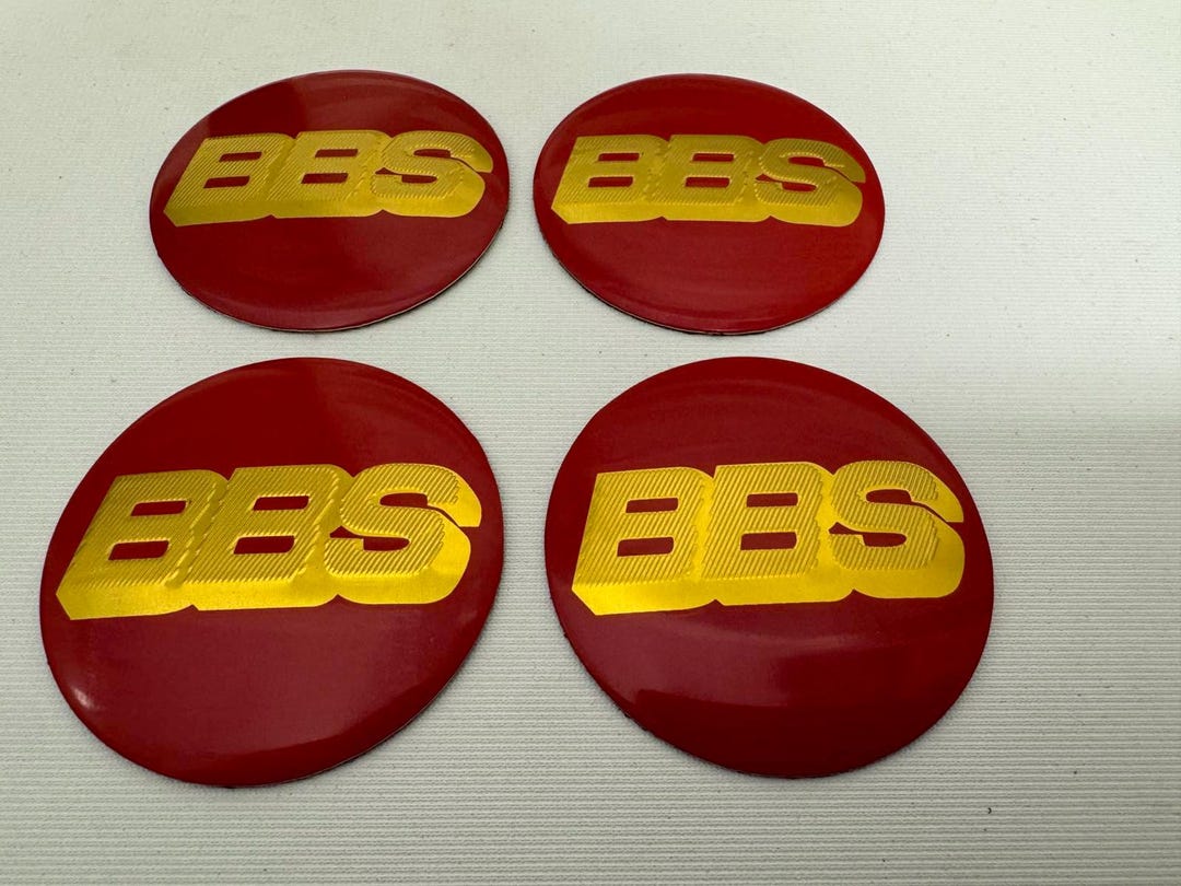 4pcs (set) BBS Stickers for Wheel Center Hub Caps Red/gold Multiple ...