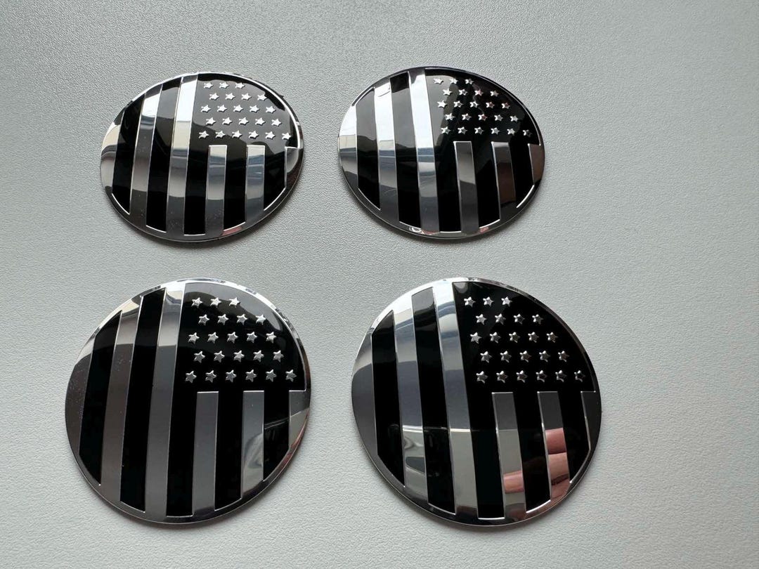 Set of 4 Black/silver 56mm (2.20 Inch) Wheel Center Hub Cap Stickers ...