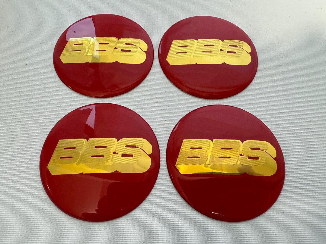4pcs (set) BBS Stickers for Wheel Center Hub Caps Red/gold Multiple ...