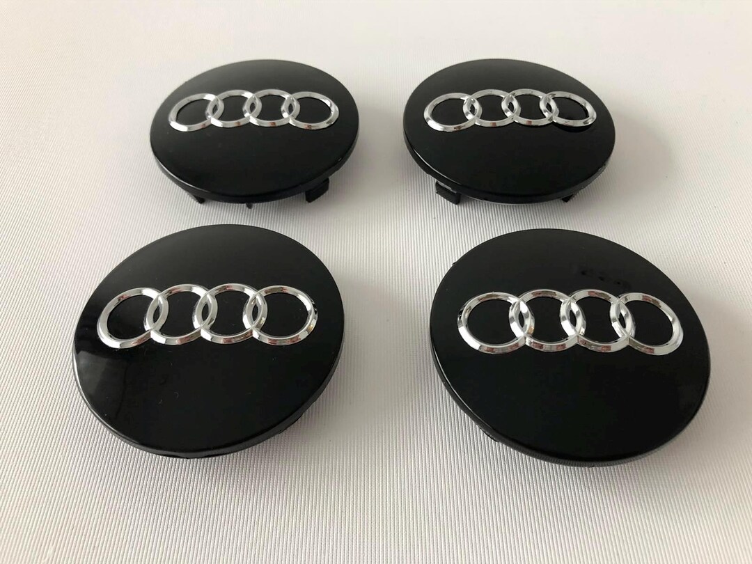 4pcs (set) Wheel Center Hub Caps for Audi 68mm - 2.68 Inch Black Glossy ...