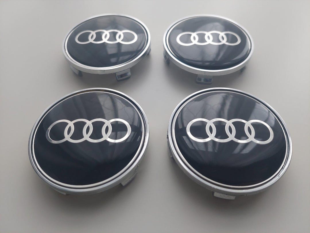 4pcs (set) Wheel Center Hub Caps for Audi 68mm - 2.68 Inch Black Glossy ...