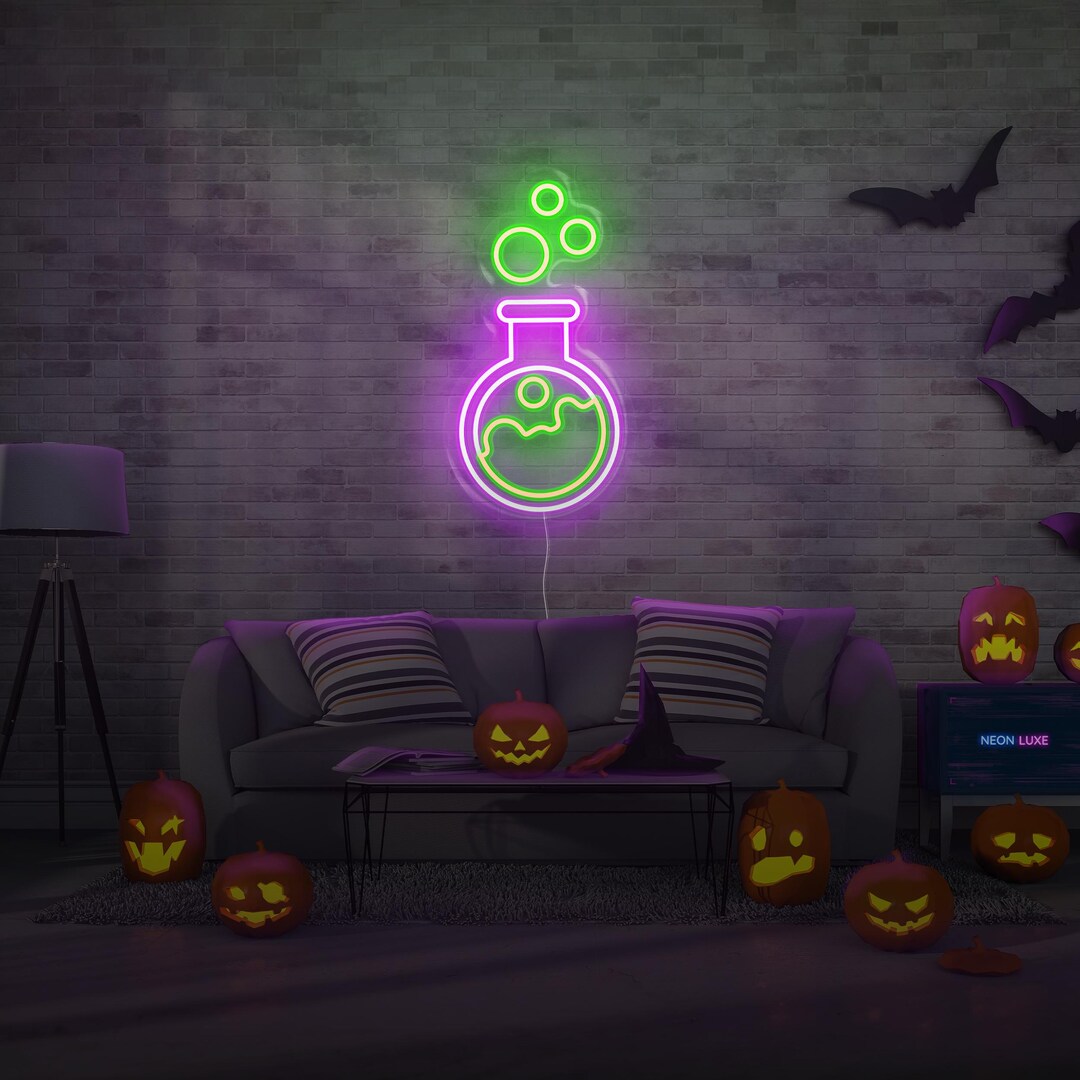 Halloween Potion Custom Neon Sign Halloween Party Decor Home & Wall ...