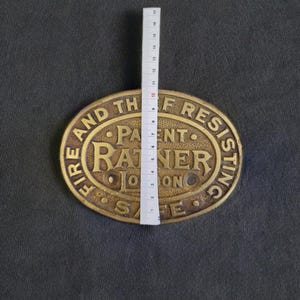 Antique Brass Plaque Thief Resisting – Ratner London Banker’s Safe ...