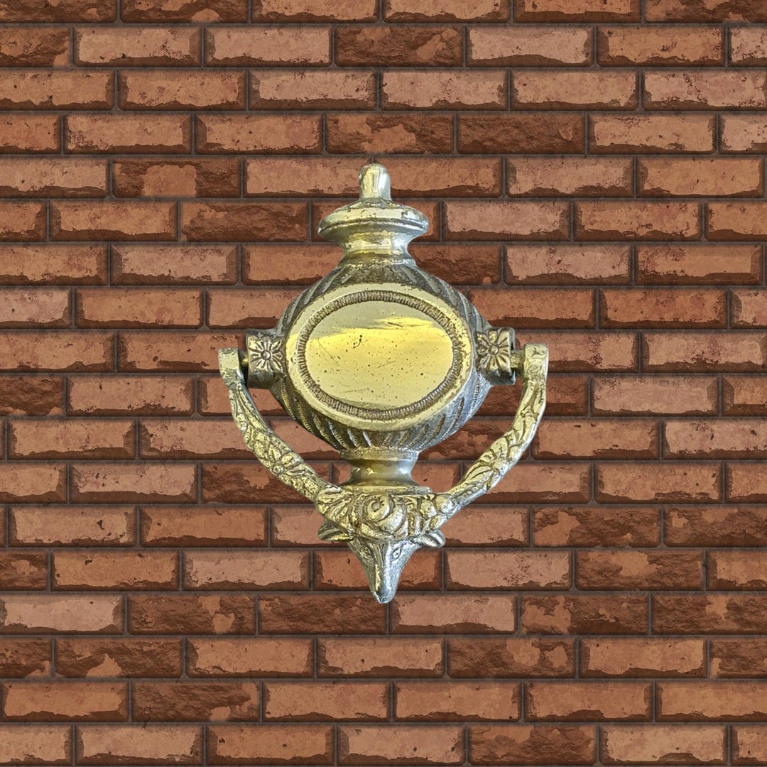 Brass Door Knocker With Animal Figure – Antique Brass Door Bell ...