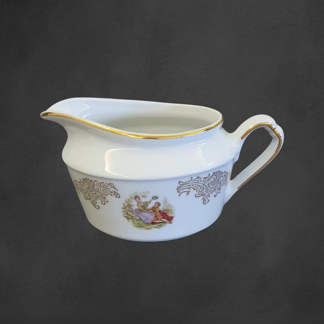 Bavaria Porcelain Sauce Boat 24K Gold Gilt – Fragonard Gravy Boat -mid ...