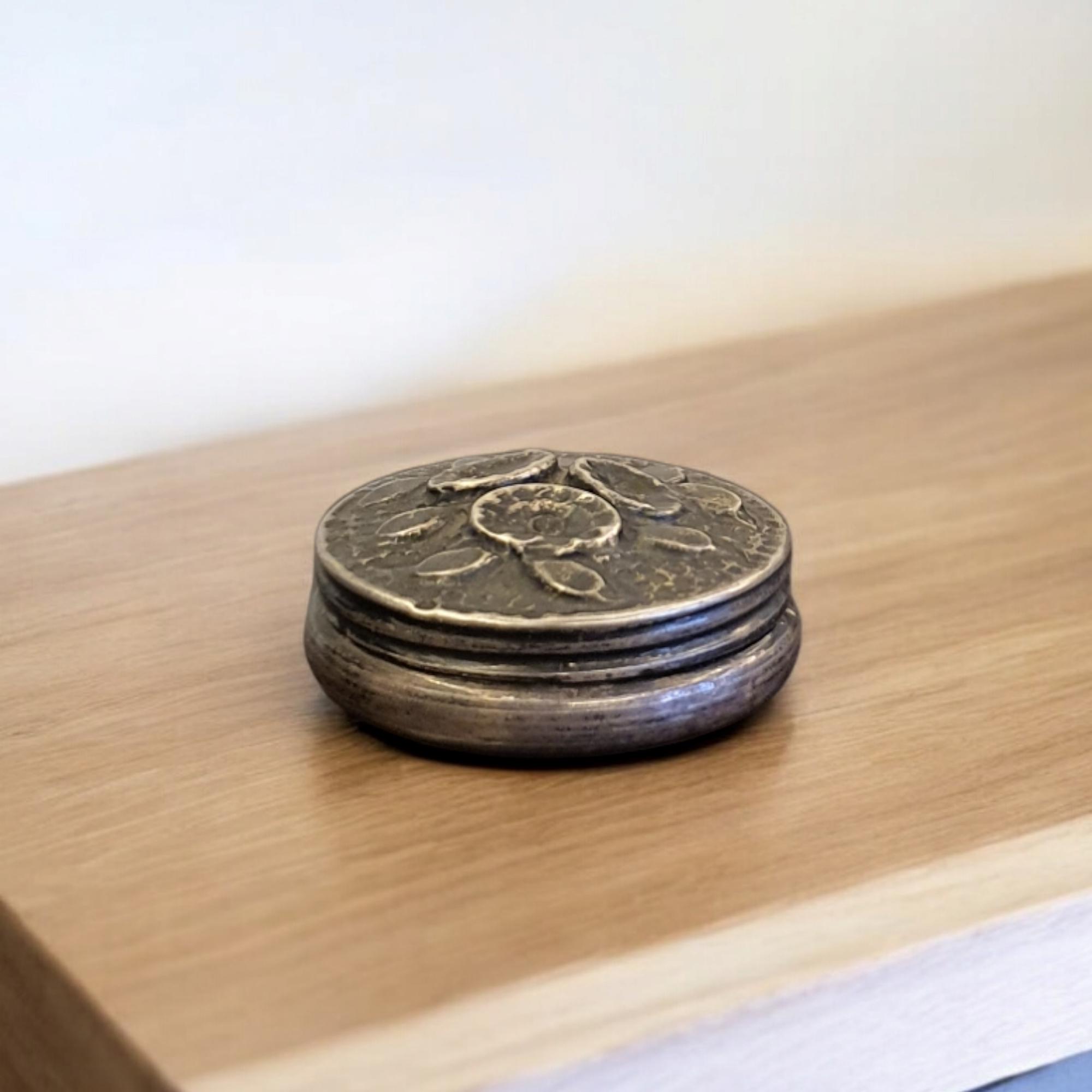 Vintage Silver Pill Box With Floral Design – Sterling Silver 900 Pill ...