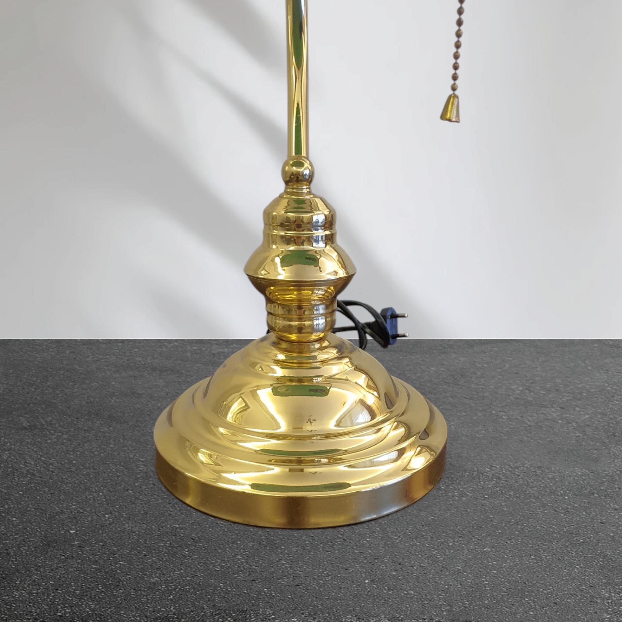Vintage 1960s Brass Lawyer’s Lamp – Decorative Banker’s Lamp – Elegance ...