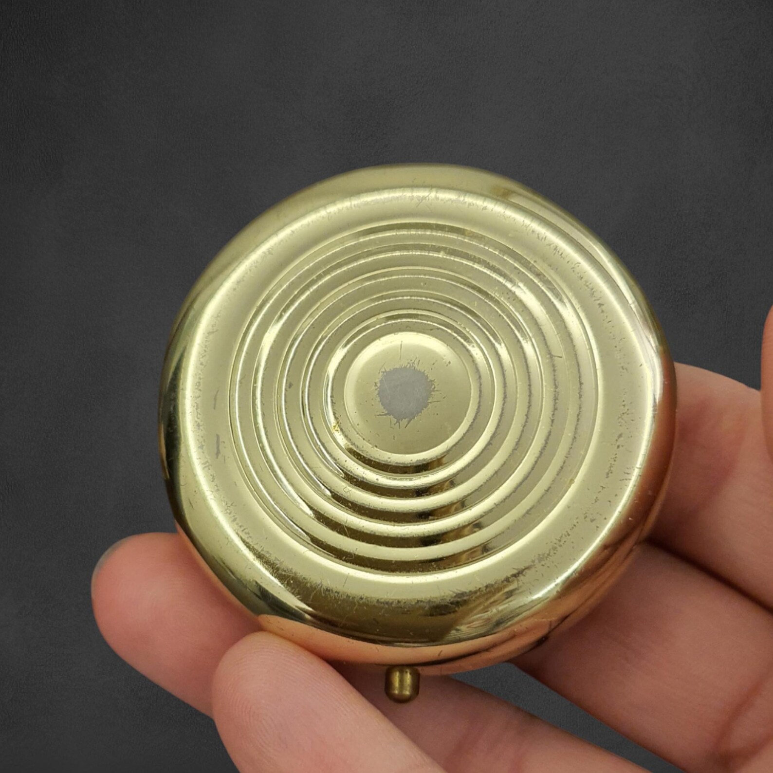 Vintage Pill Box – Gold Tone Metal Pill Box – Retro Medicine Case ...