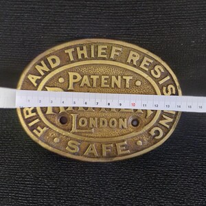 Antique Brass Plaque Thief Resisting – Ratner London Banker’s Safe ...
