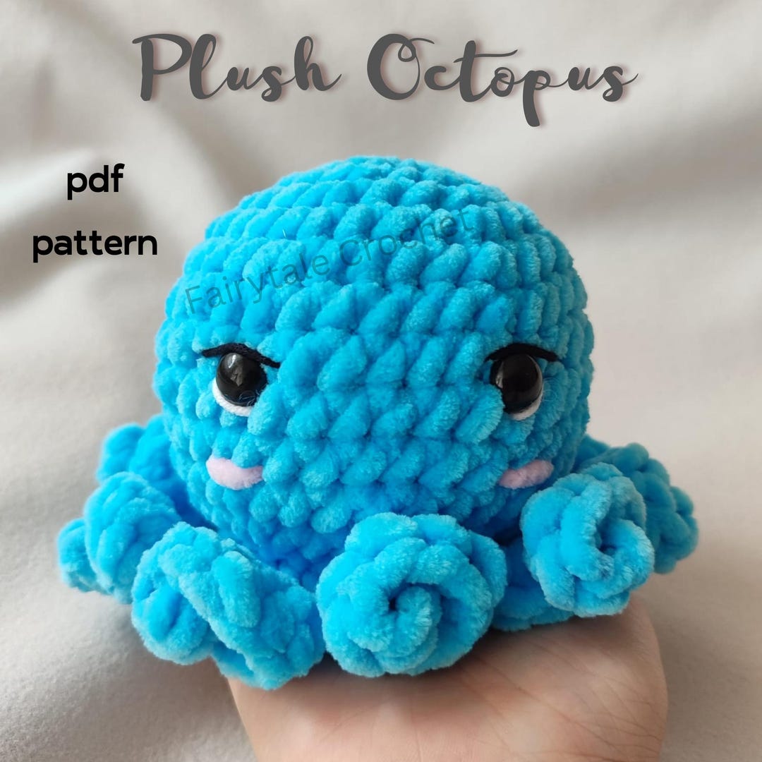 Plush Baby Octopus Crochet Patttern, Amigurumi Octopus, Easy Crochet ...