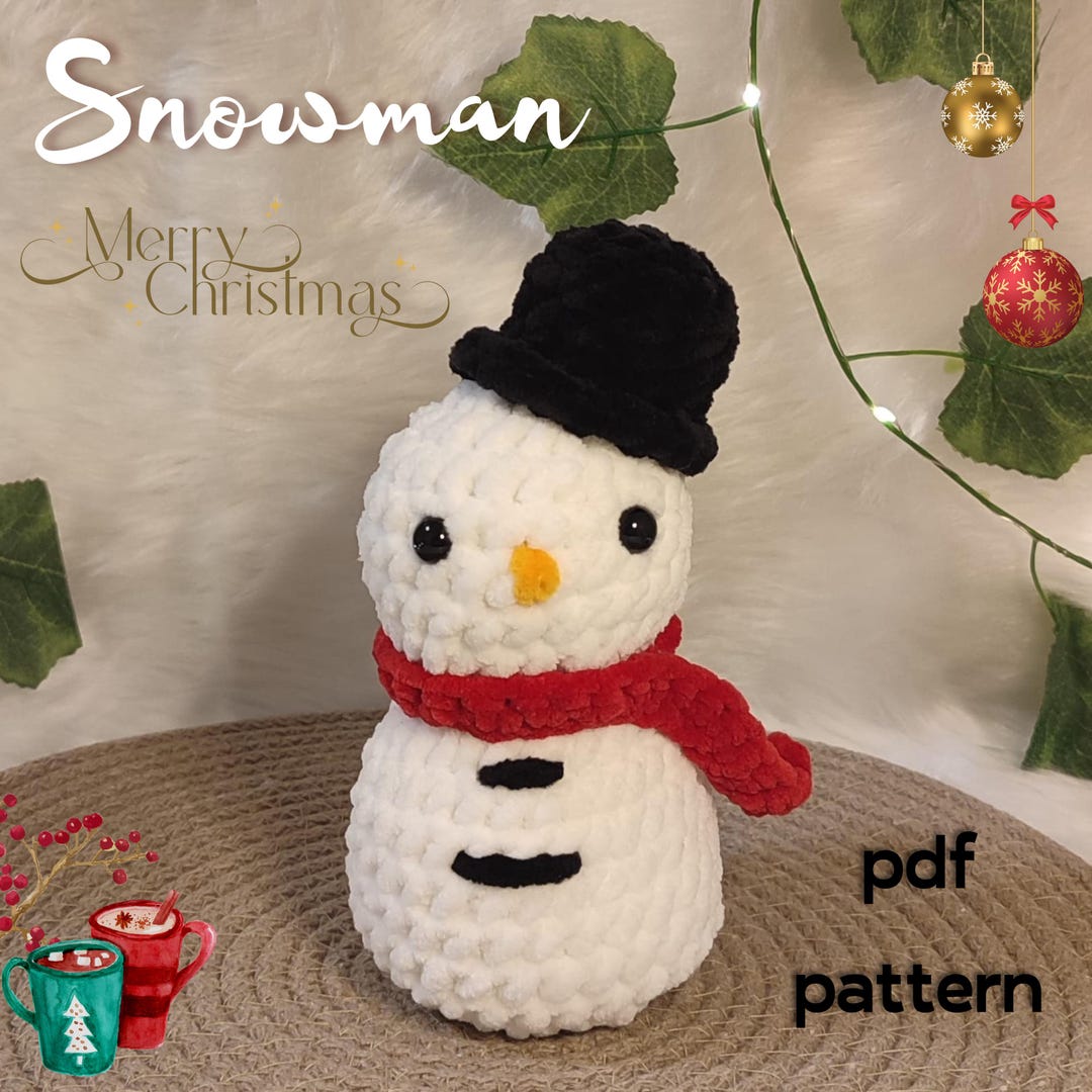 Crochet Snowman Pattern, Snowman Amigurumi, Easy Crochet Pattern ...