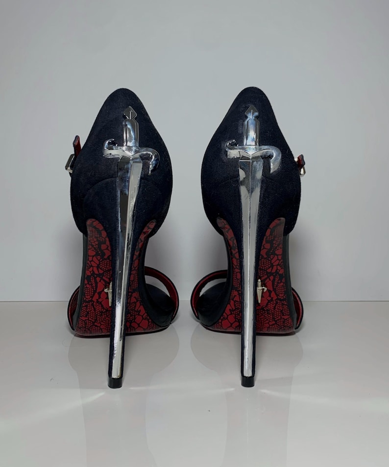 Vintage Italian Cesare Paciotti Lady Blade High Heels Shoes, Black ...