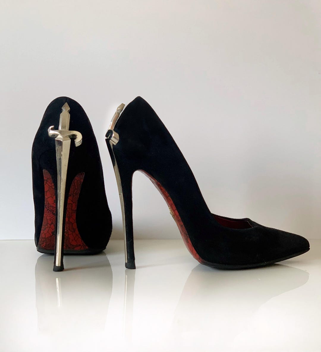 Vintage Cesare Paciotti Lady Blade High Heel Shoes, Heels, Boots Black ...