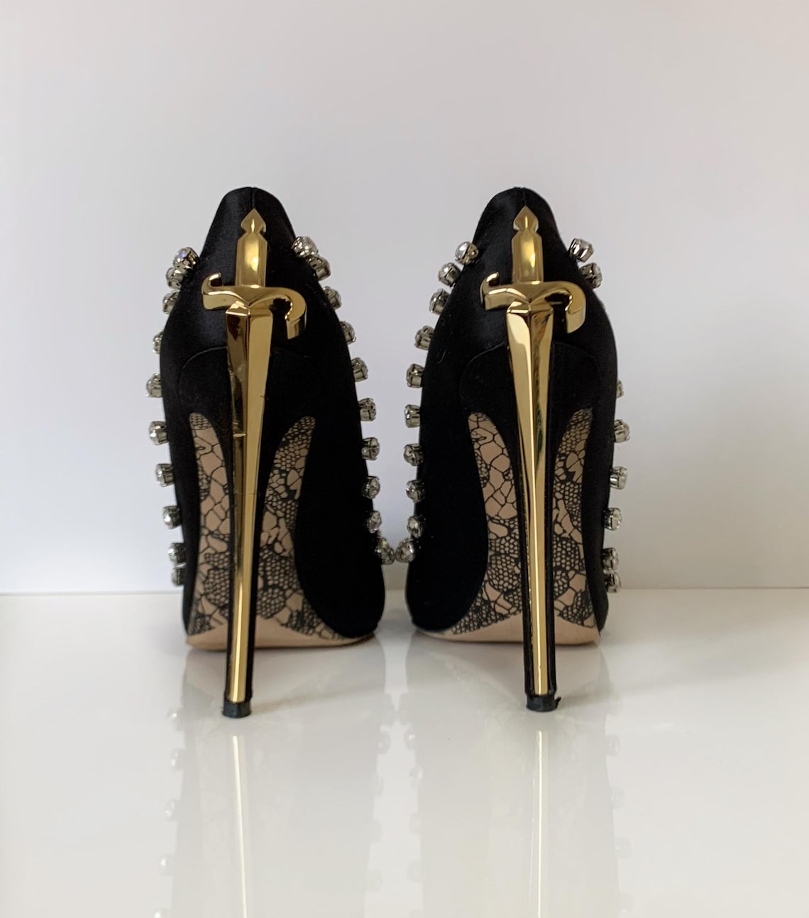 Vintage Cesare Paciotti Lady Blade High Heel Shoes, Heels, Boots Black ...