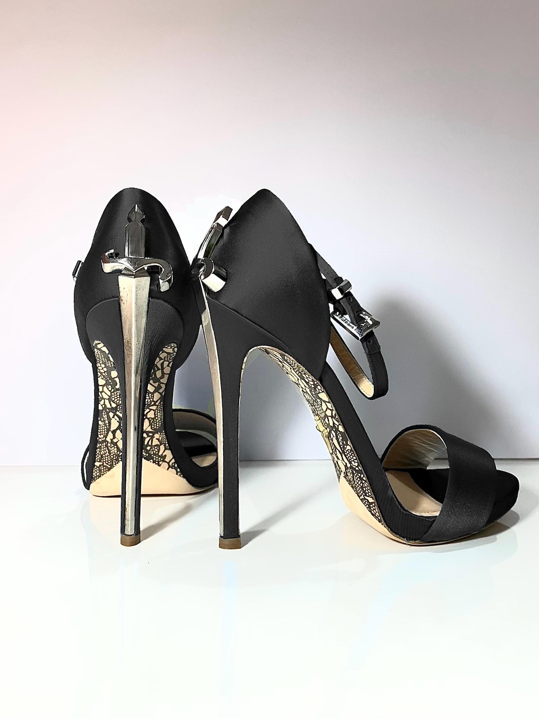 Vintage Cesare Paciotti Lady Blade High Heel Shoes, Heels, Boots Black ...