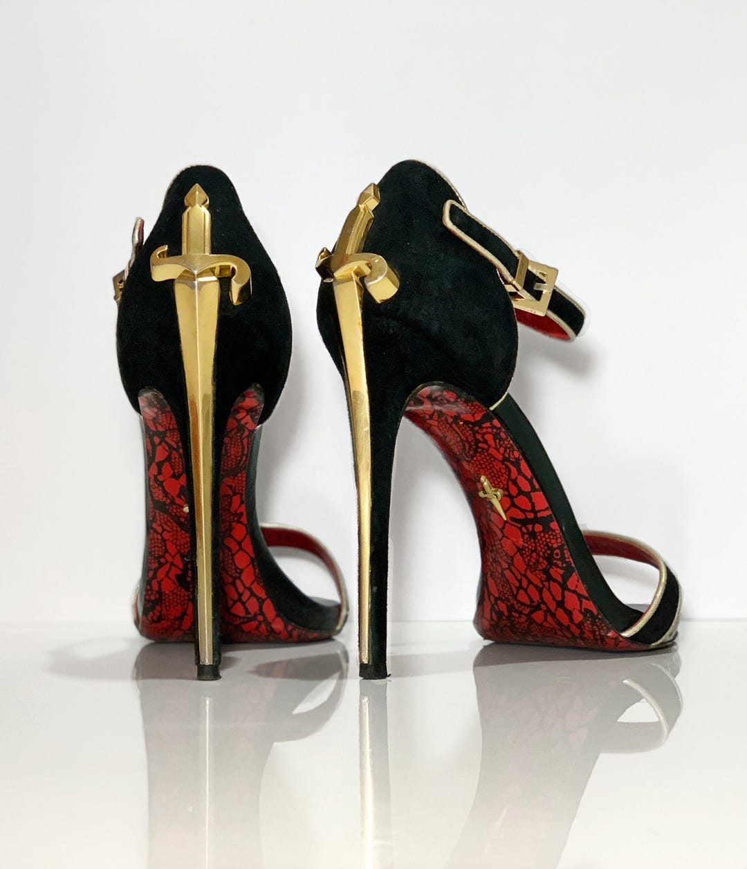 Vintage Cesare Paciotti Lady Blade High Heel Shoes, Heels, Boots Black ...