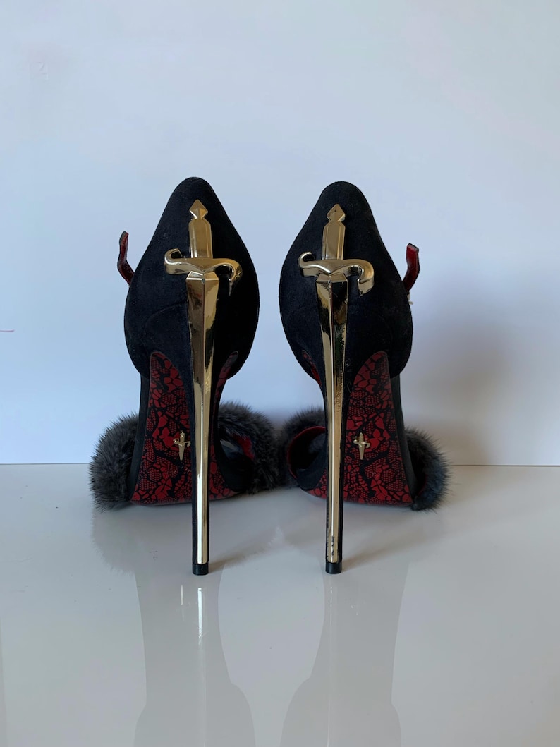 Vintage Italian Cesare Paciotti Lady Blade High Heels Shoes, Black ...
