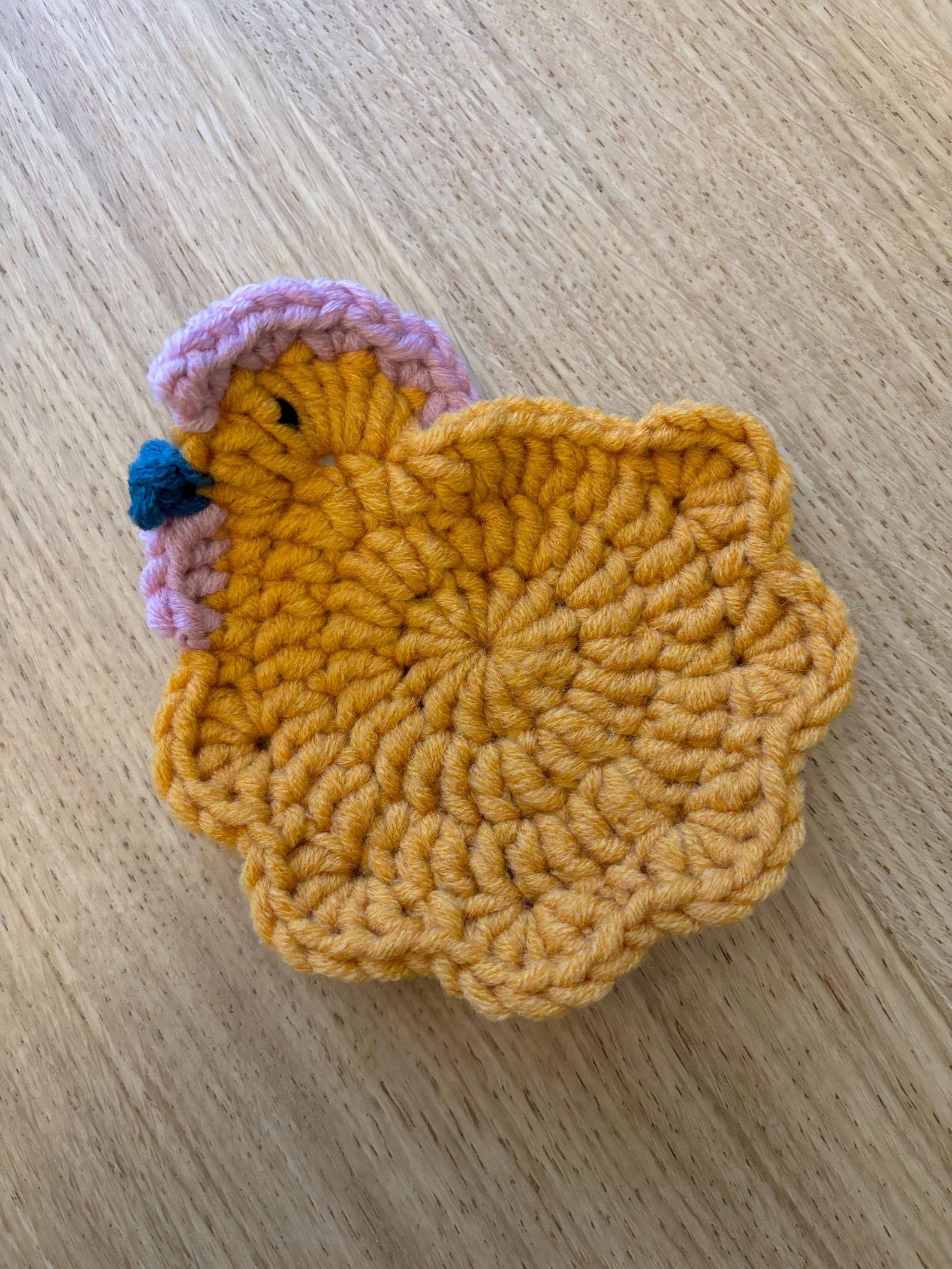 Set of 4 Chicken Coasters, Handmade Crochet - Etsy