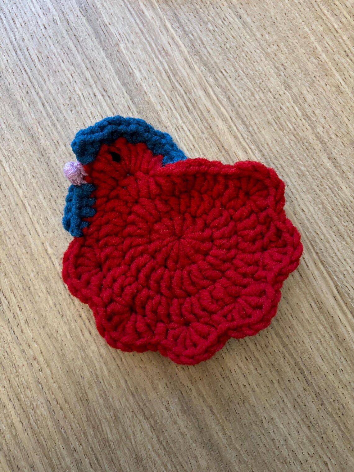 Set of 4 Chicken Coasters, Handmade Crochet - Etsy
