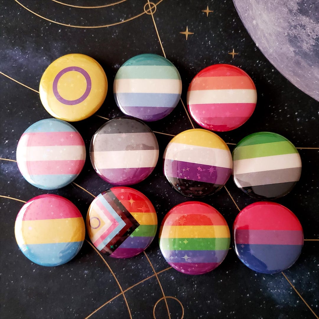 LGBTQ Pride Buttons Pride Flag Pins Queer - Etsy