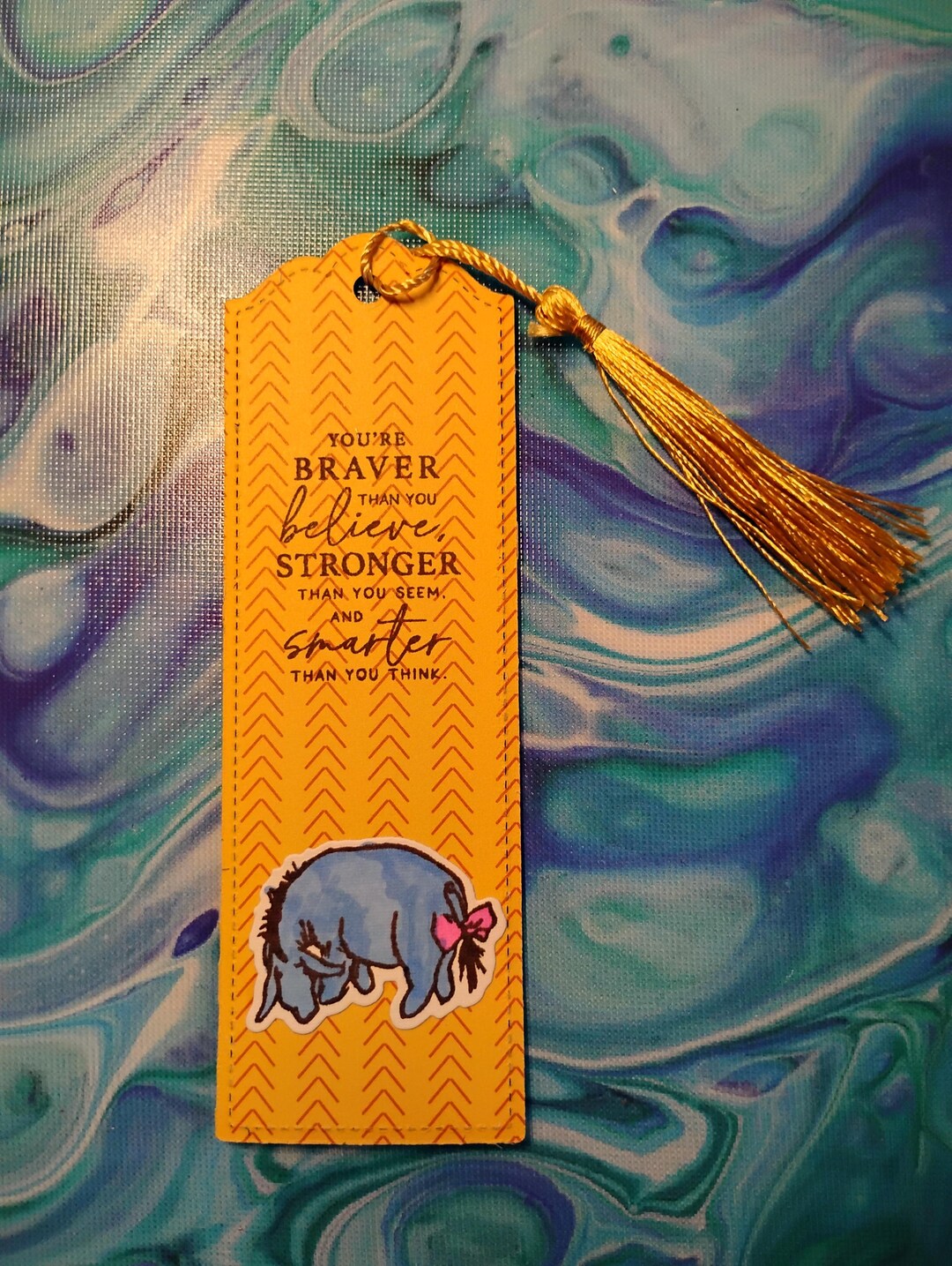 Winnie the Pooh Eyore Balloon Laminated Bookmark Handmade and Hand ...