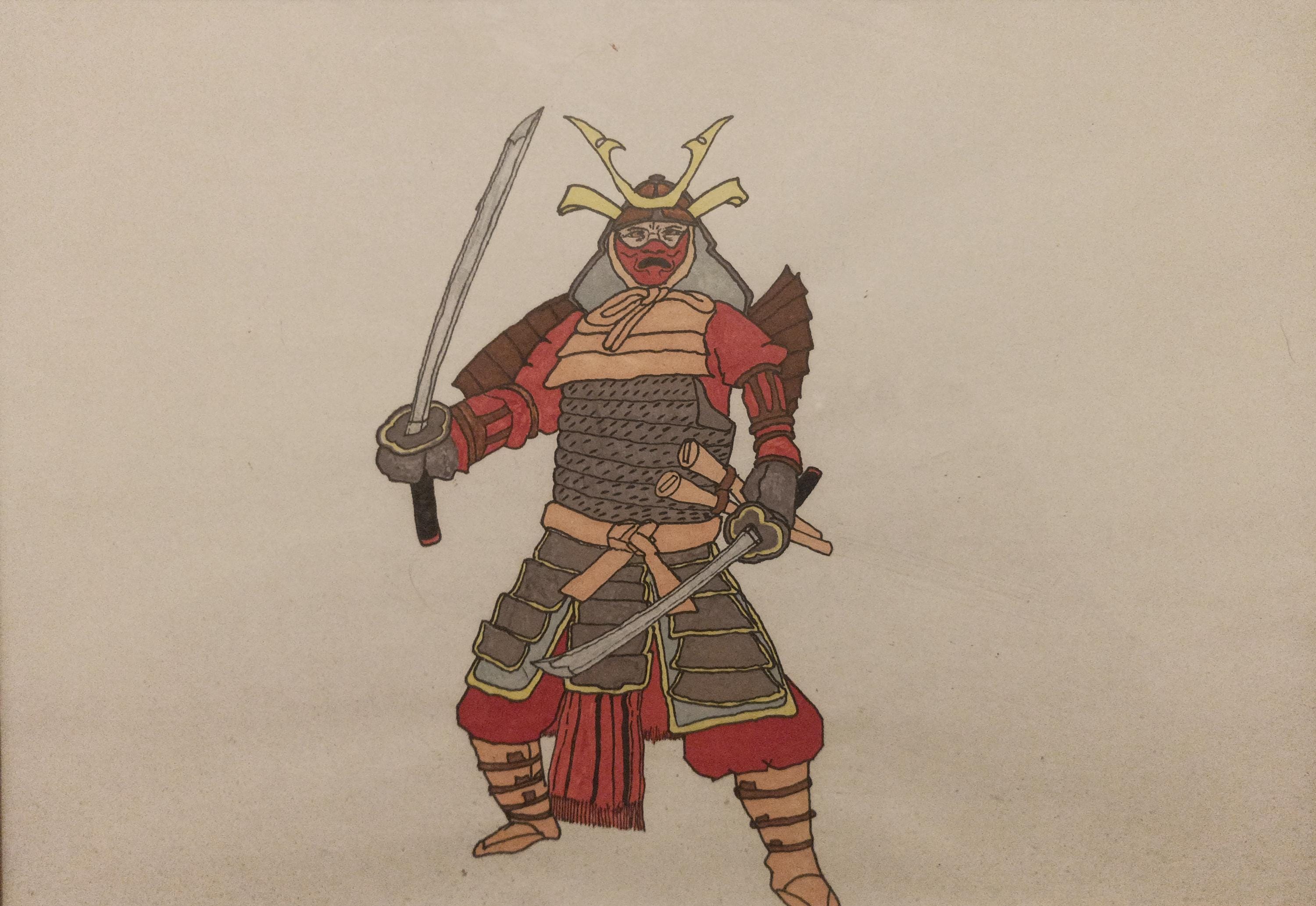 Samurai Drawing - Etsy