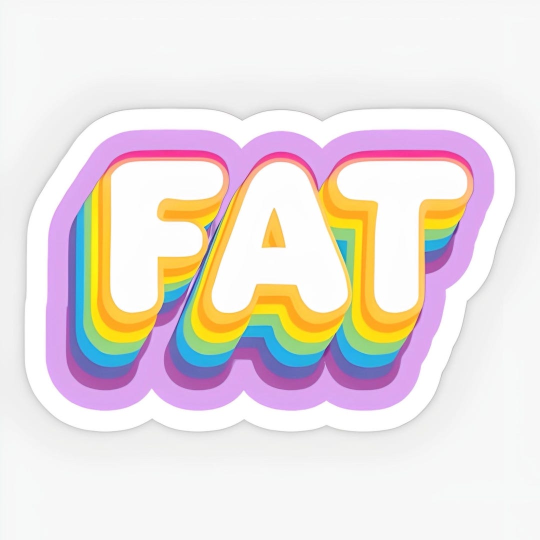 FAT Sticker - Body Positive Sticker for Self-love | Plus Size ...