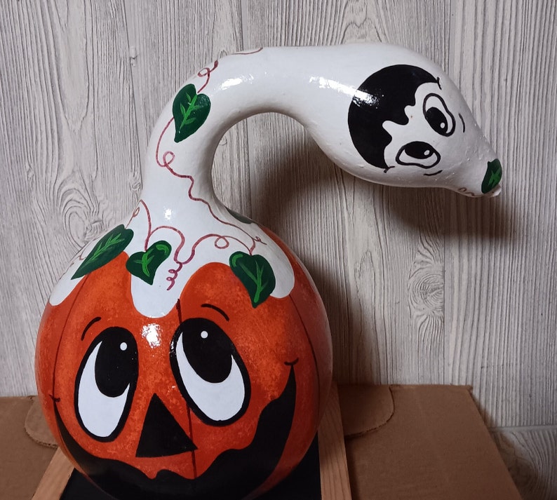 Halloween Painted Gourd - Etsy