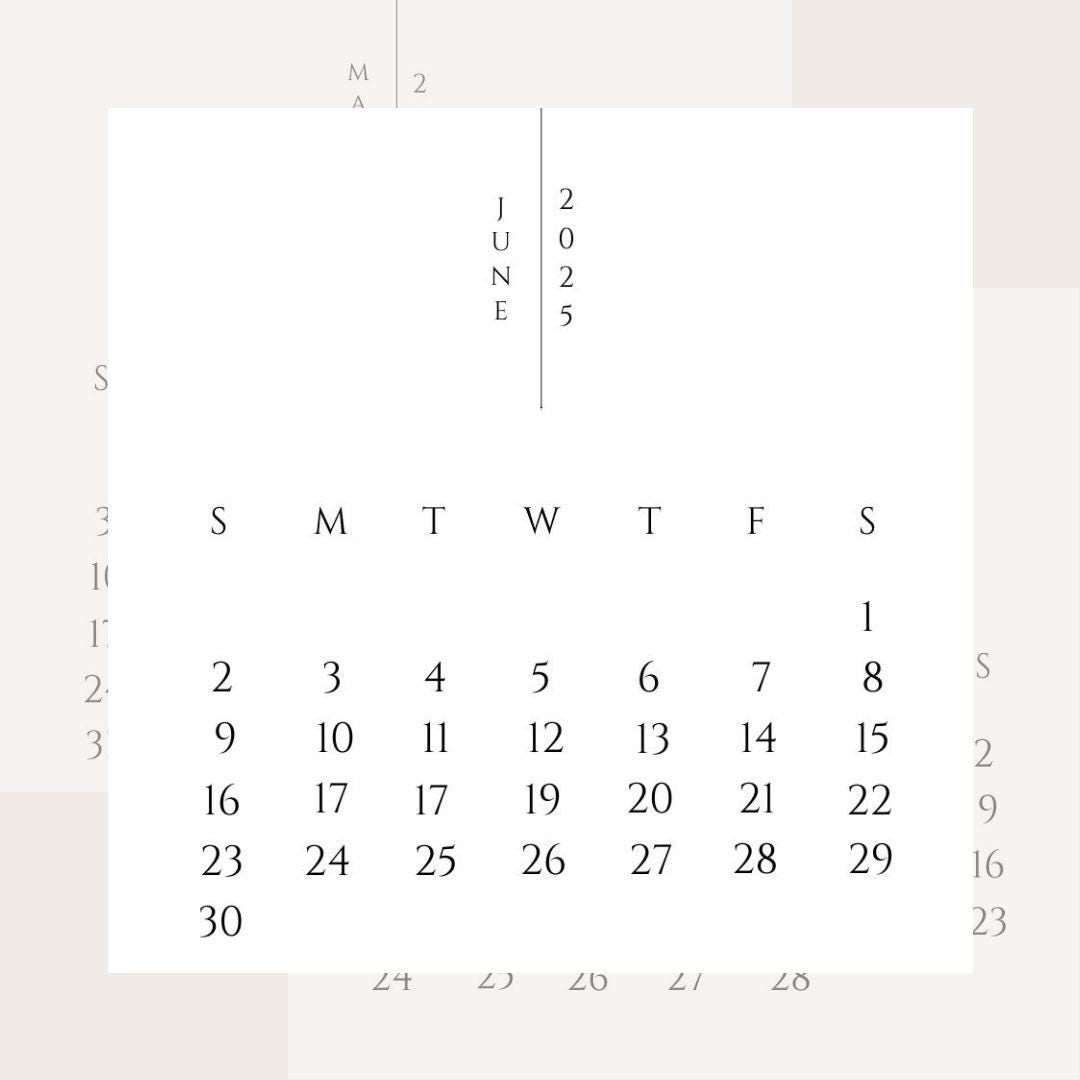 2025 Mini Calendar Printable | Instant Download 3x3 Inch Card | 2025 ...