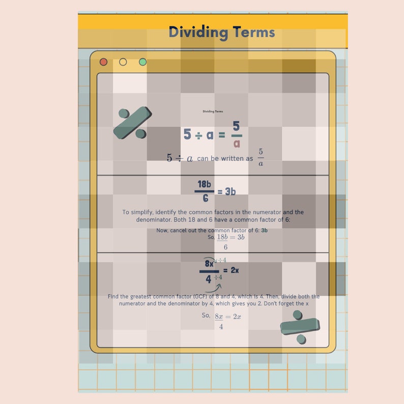 Printable Algebra Posters digital Classroom Decoration for High School ...