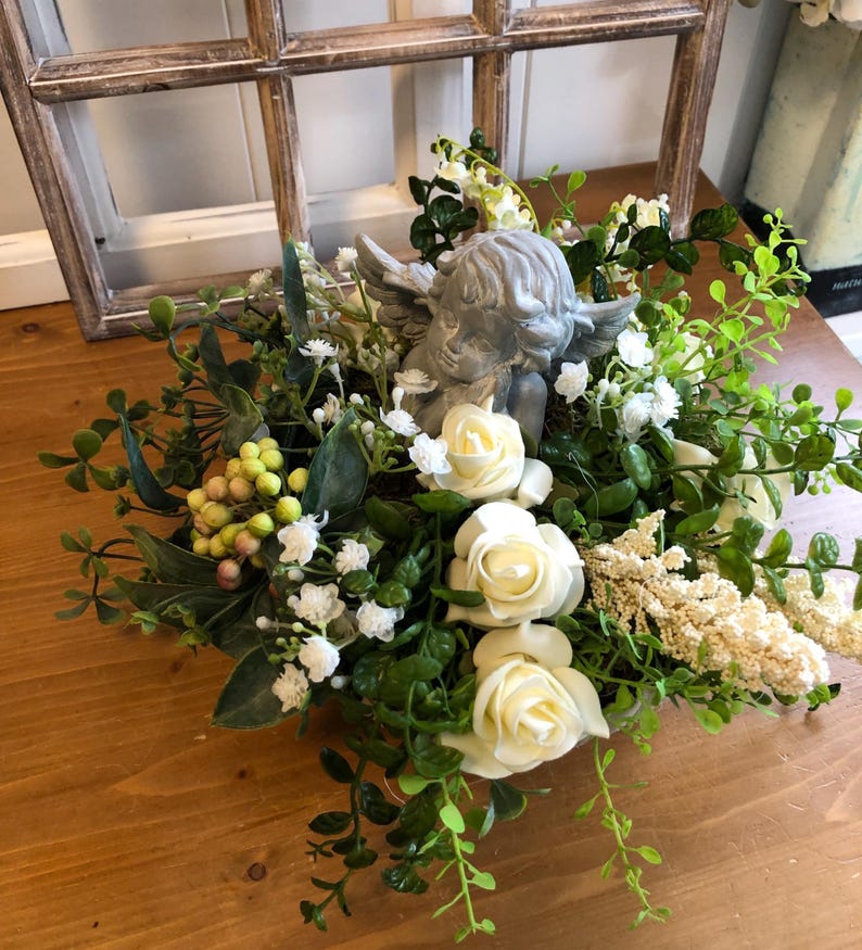 Elegantes Kunstblumen Gestecke Fr Friedhof Bild