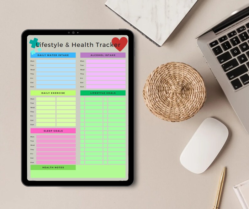 Weekly Meal Planner & Shopping/grocery List With Lifestyle and Health ...