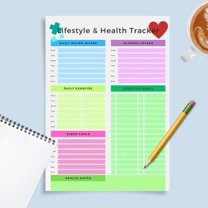 Weekly Meal Planner & Shopping/grocery List With Lifestyle and Health ...