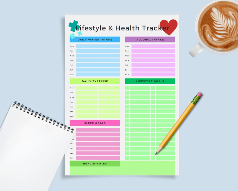 Weekly Meal Planner & Shopping/grocery List With Lifestyle and Health ...