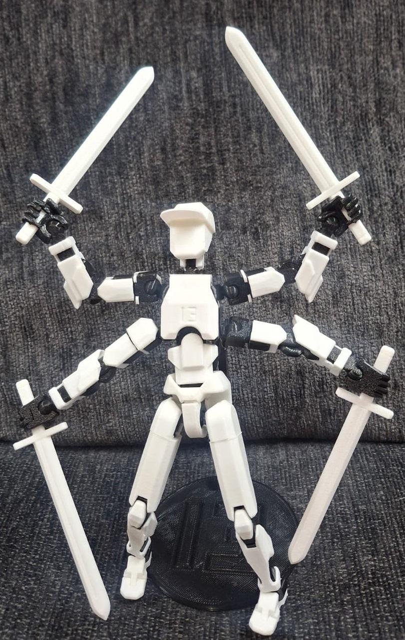 Four-armed Dummy 13 Action Figure With 4 Swords & Hat - Unique ...